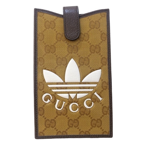 Gucci | Bags | Gucci Smartphone Shoulder Bag Gg Supreme Brown White ...